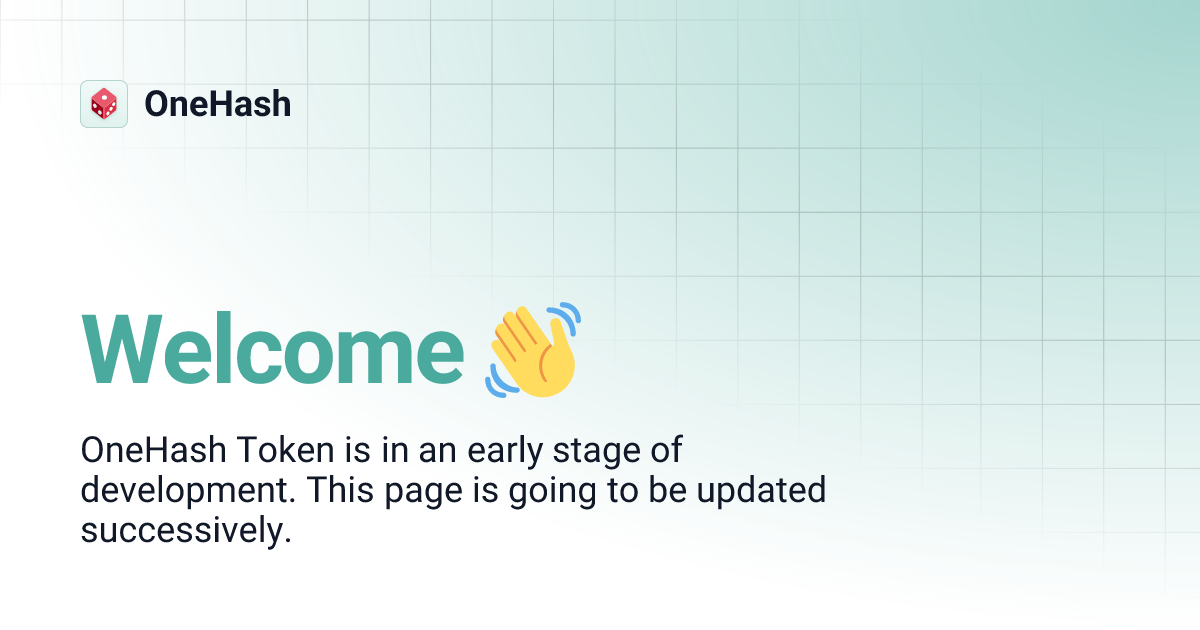 Welcome 👋 | OneHash